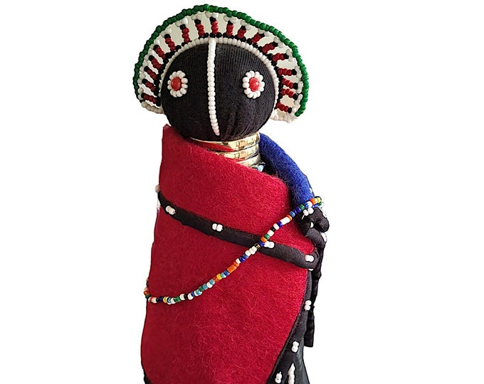 South African Ndebele Doll Multi Color Beadwork Wire Wrapped - Etsy