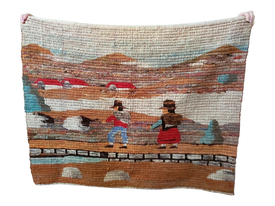Handwoven Peruvian Wool Tapestry Decor South American Scene - Etsy