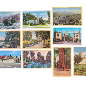 Vintage California Postcards Hollywood Beverly Hills Los Angeles ...