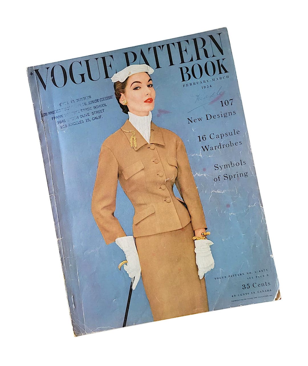 Vogue Pattern Book February March 1954 Vintage Mid Century Spring Fashion Capsule Wardrobe ...