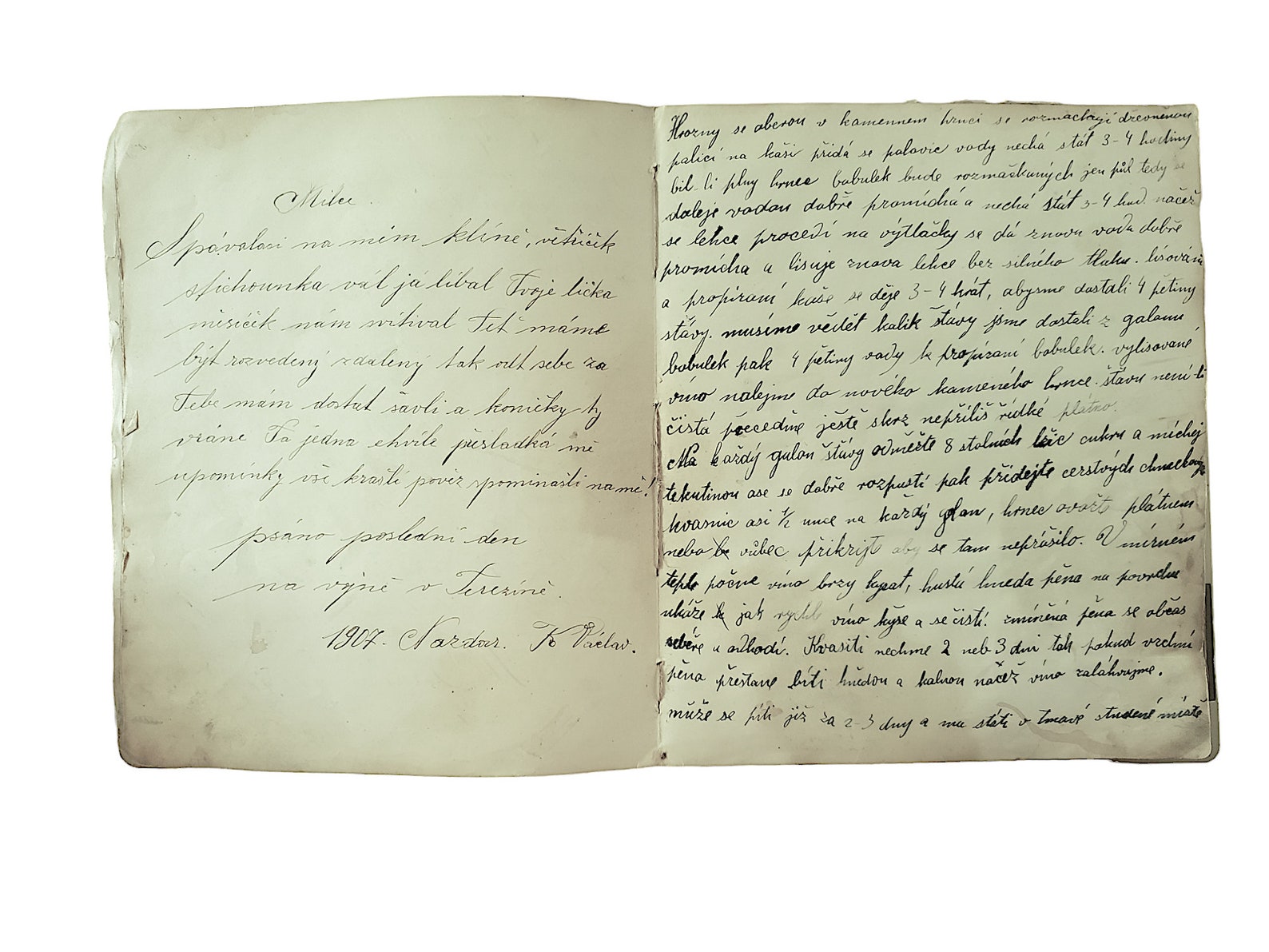 Antique Scrapbook Cookbook Recipes in Czech Hospodar Newspaper ...