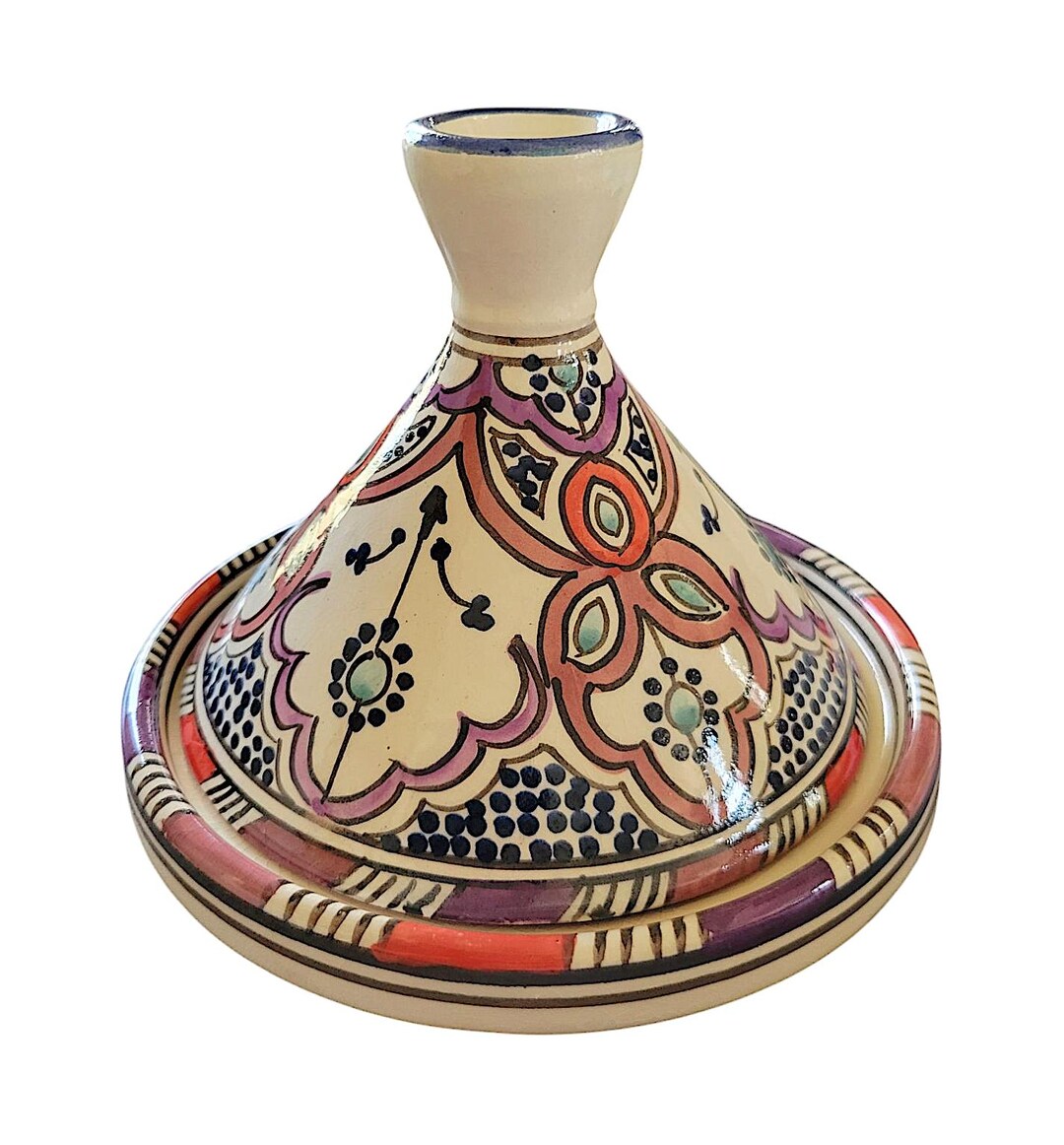Moroccan Tagine 6 Inches Multicolor Design by Serghini Safi Decorative ...