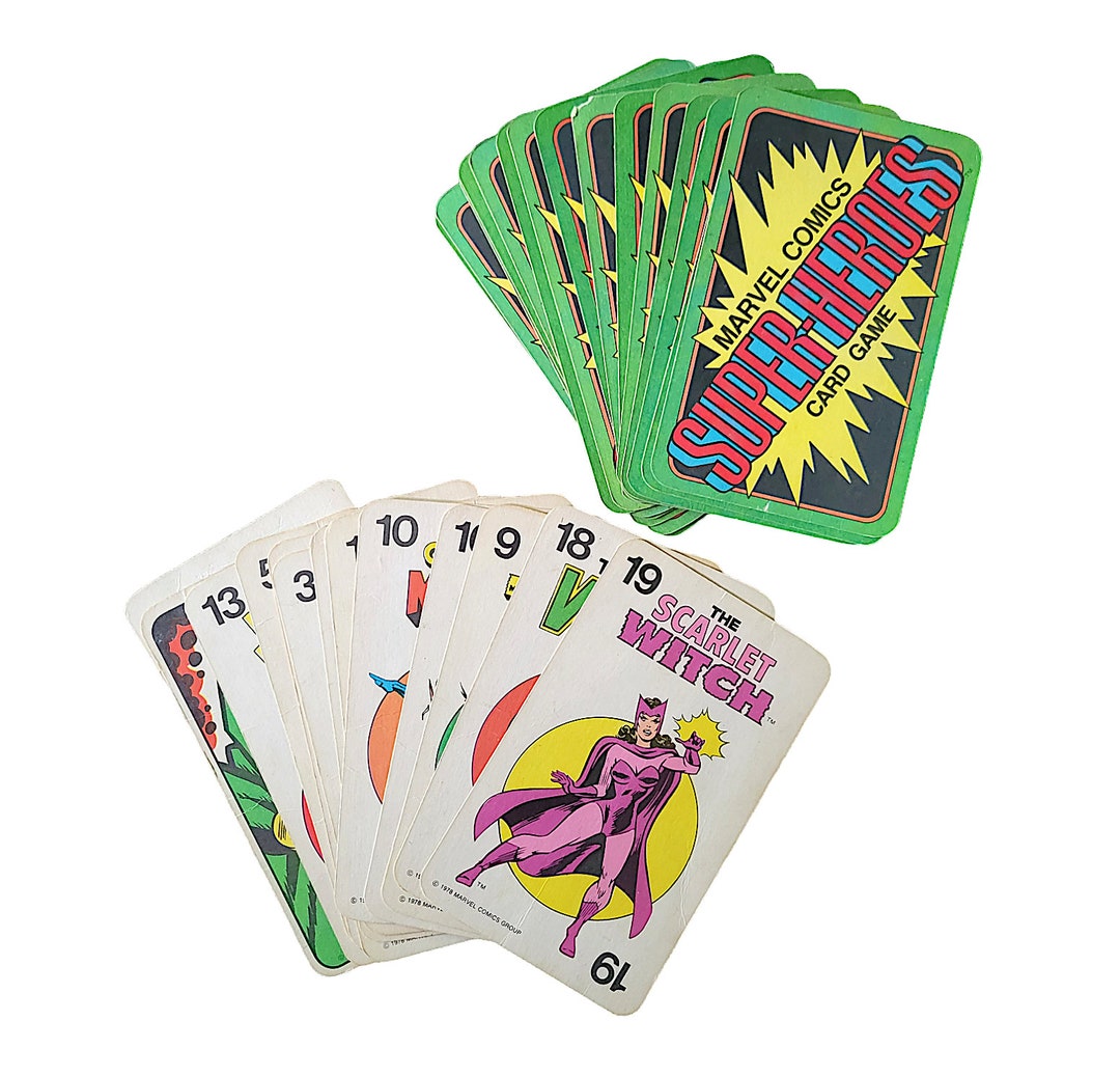 Marvel Comics Superheroes Card Game Complete Set No Box - Etsy