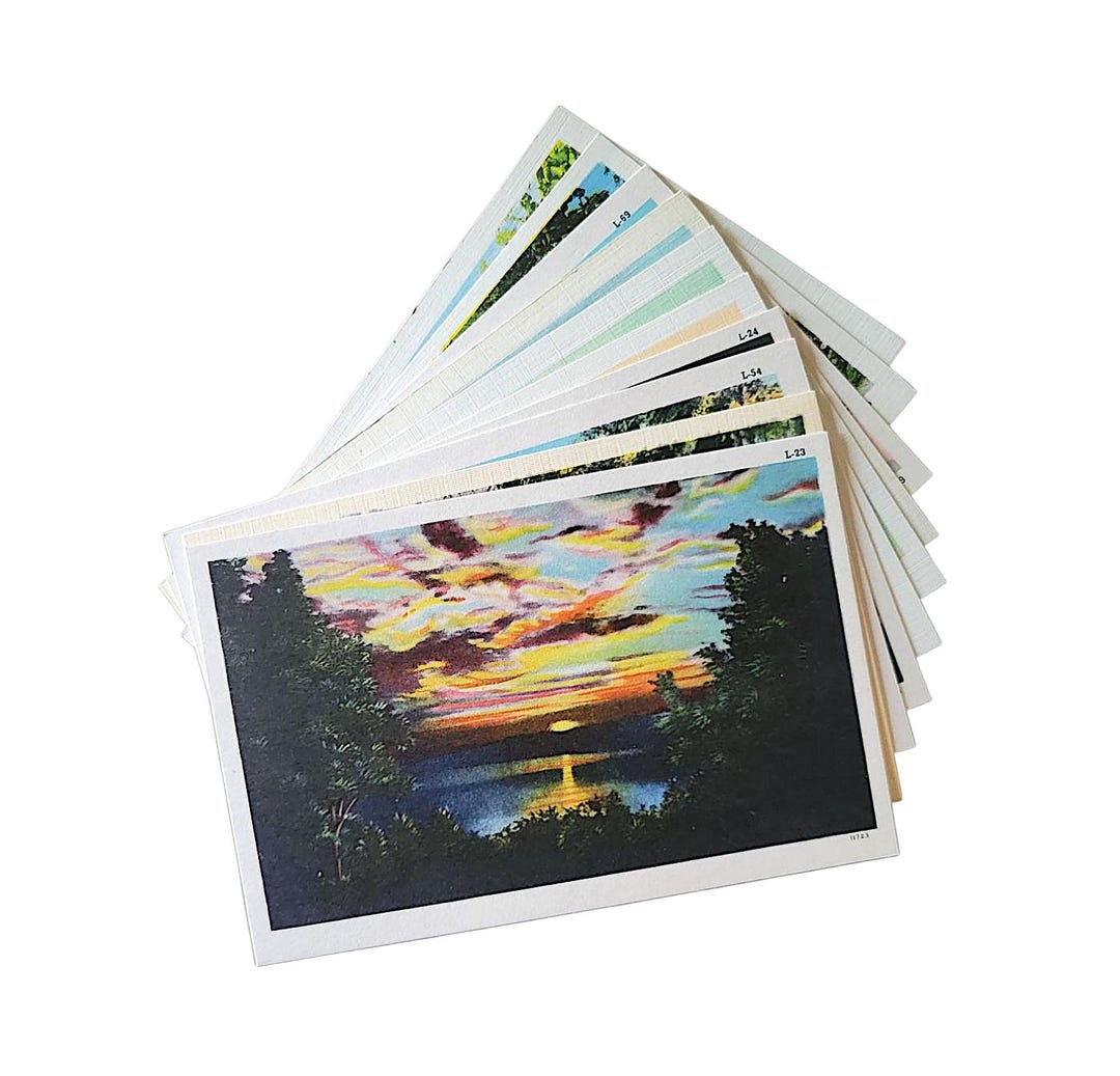 Vintage Mid Century Postcards Linen Finish Landscapes Scenery Souvenir ...