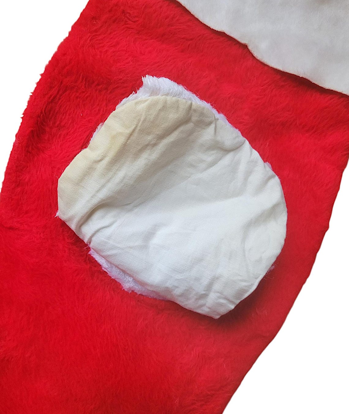 Large Vintage Christmas Stocking With Rubber Santa Claus Face by Bijou ...