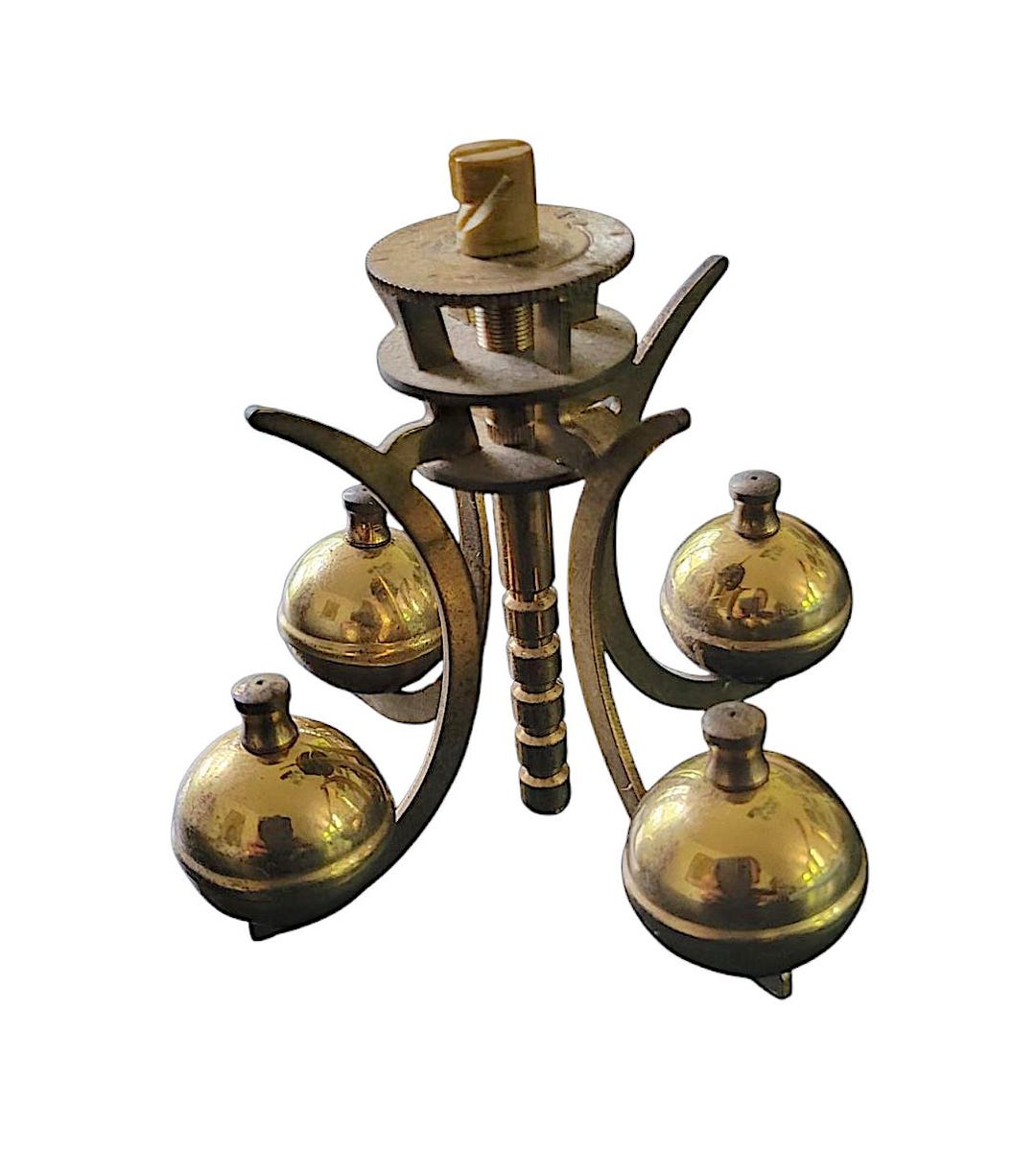 Four Ball Clock Pendulum Steampunk Assemblage Mixed Media Found Object ...