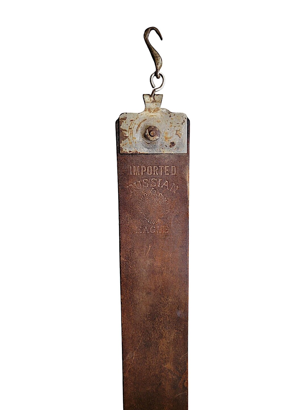 Russian Eagle Barber Antique Vintage Hone Leather Strop With Woven Back ...