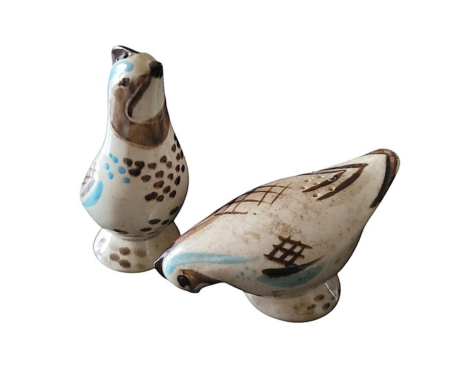 Red Wing Pottery Mid Century Bob White Pattern Bird Salt and Pepper ...