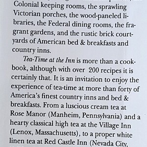 Tea Time at the Inn A Country Inn Cookbook by Gail Greco Hardcover With ...