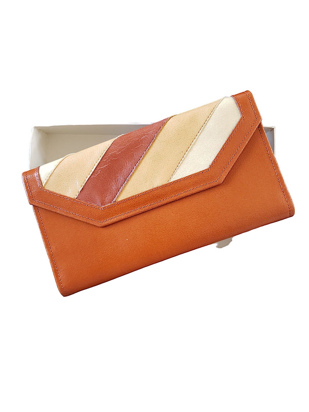 Princess Gardner Baronet Striped Leather Wallet in Original Box ...