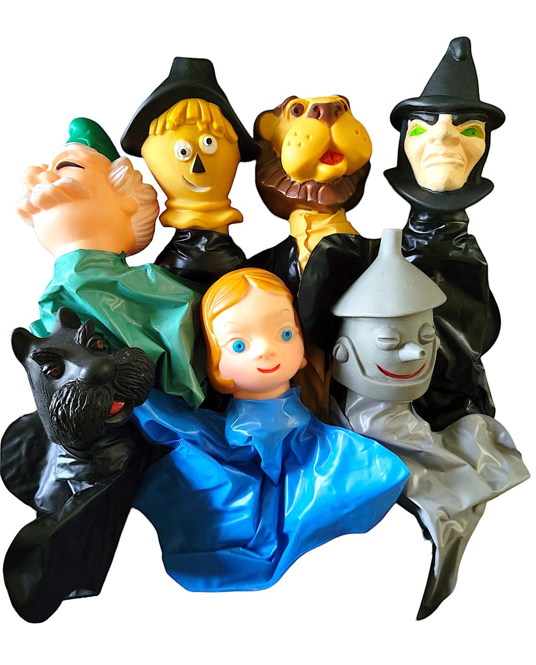 Wizard of Oz Hand Puppet Set: Dorothy, Lion, Tin Man, Scarecrow, Witch ...
