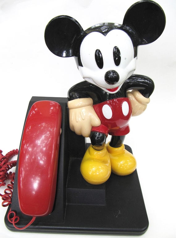 Mickey Mouse Telephone Disney 1990s Cartoon Character - Etsy