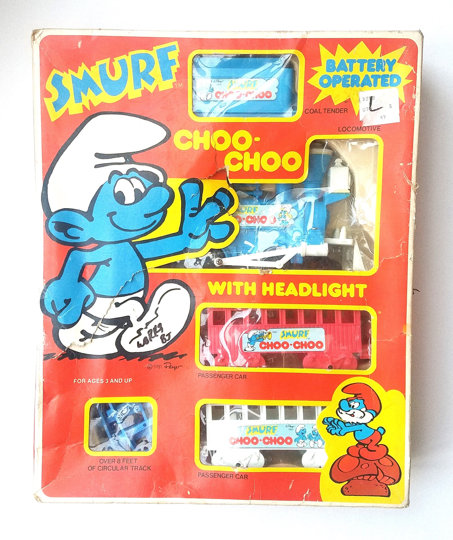 Smurfs Choo Choo Train Set Circular Track in Box Battery - Etsy
