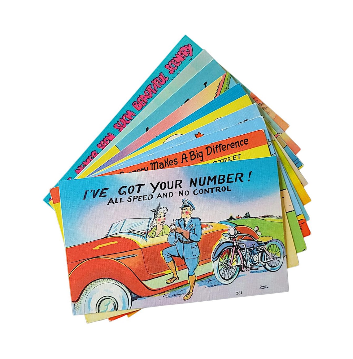 Vintage Humor Postcards, Mid Century Linen Finish (lot of 10) - Etsy