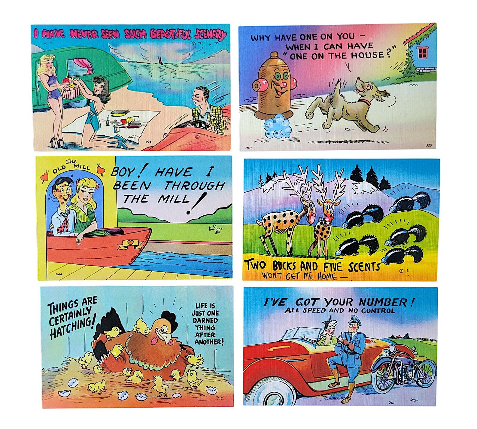 Vintage Humor Postcards, Mid Century Linen Finish (lot of 10) - Etsy