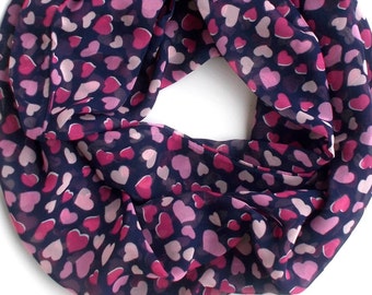 Blue and pink scarf | Etsy