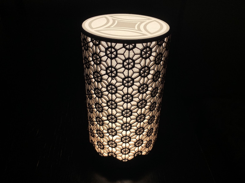 Kumiko Sakura 3d-printed Japanese Lamp – Multi-color LED Mood Light ...