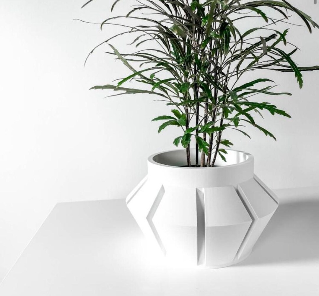 White Japanese Style Planter Pot 3D Printed Modern Home Decor - Etsy