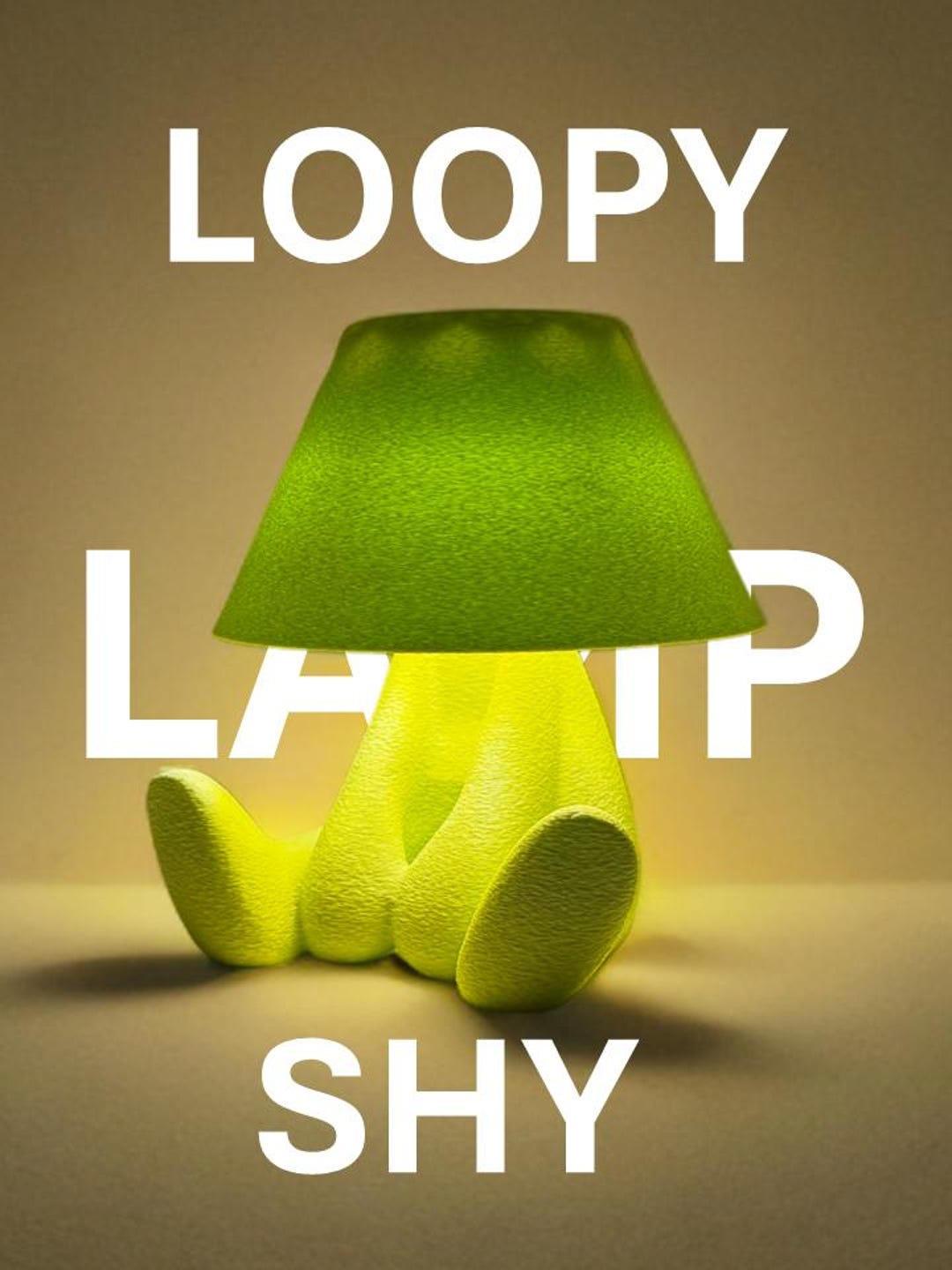 LED Desk Lamp – Loopy Lamp Shy, Customizable Mood Light - Etsy