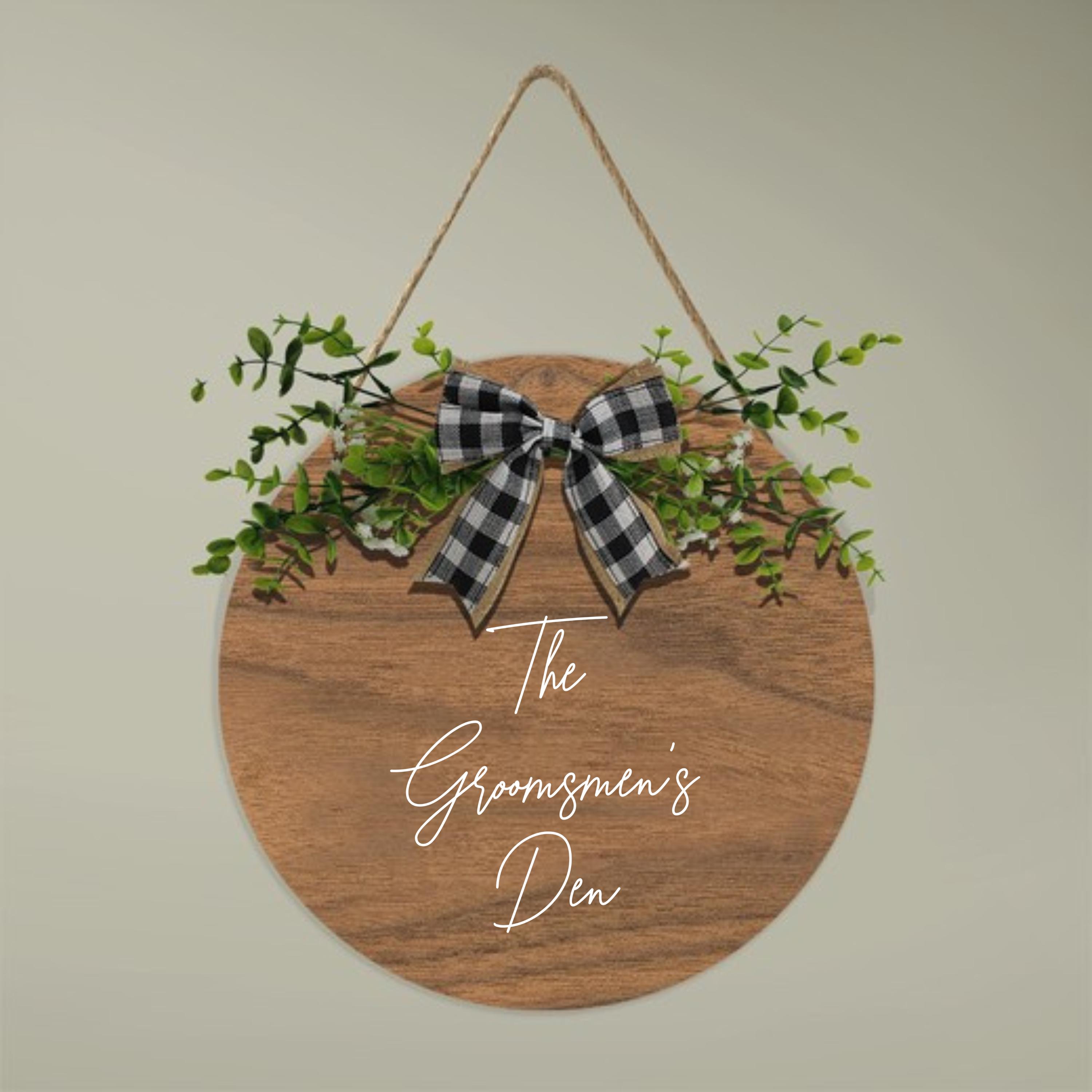 Custom Wood Wedding Door Sign: Rustic Bridal Party Decor - Etsy