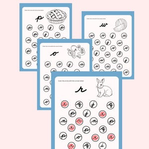 Cursive & Print Letter Recognition Worksheet Bundle – Digital Download ...
