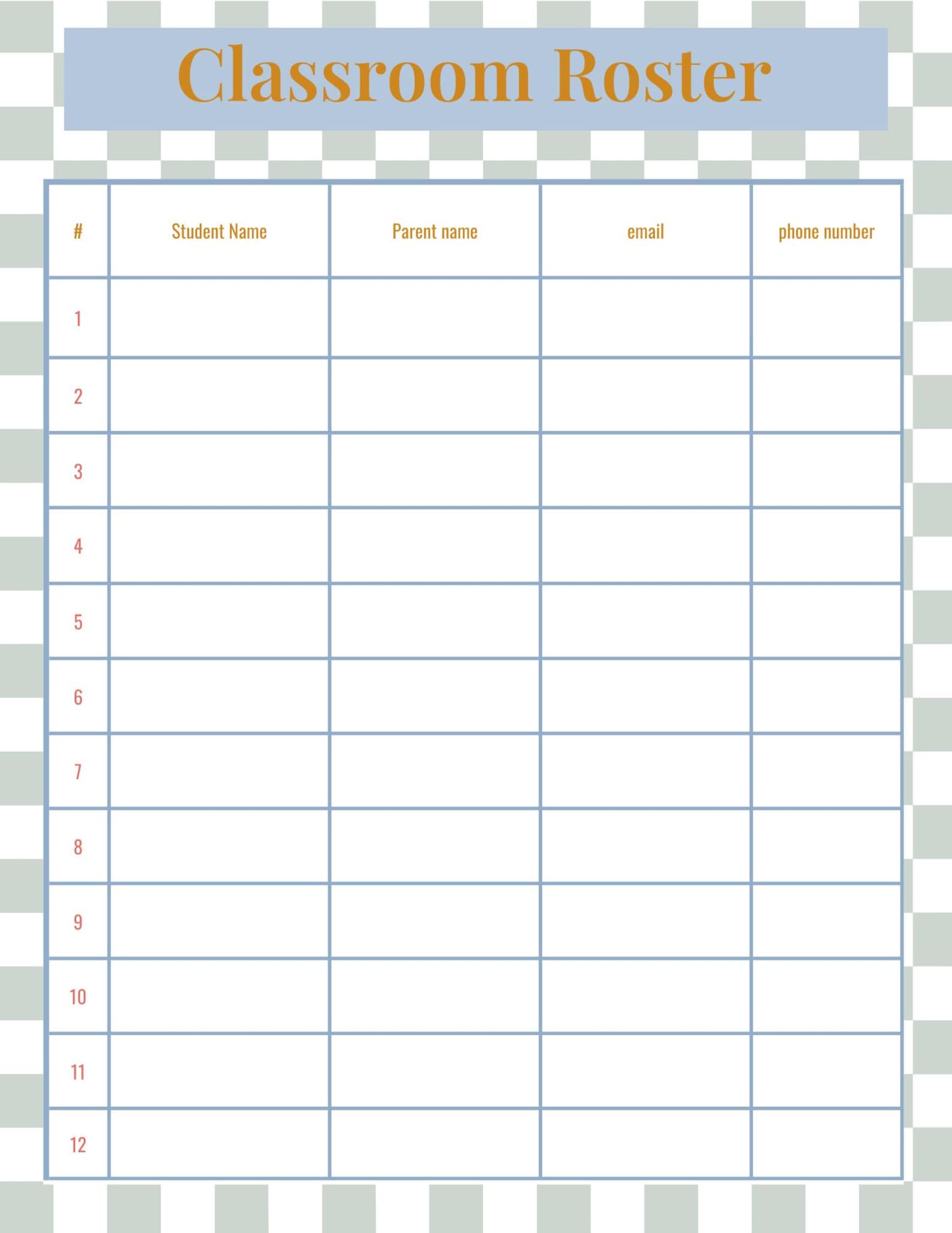 Checkered Theme Classroom Planner Set for Childcare Centers - Etsy