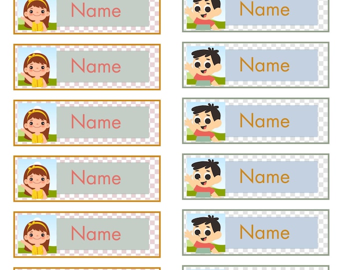 Black and White Classroom Labels, Student Name Tags, Printable ...