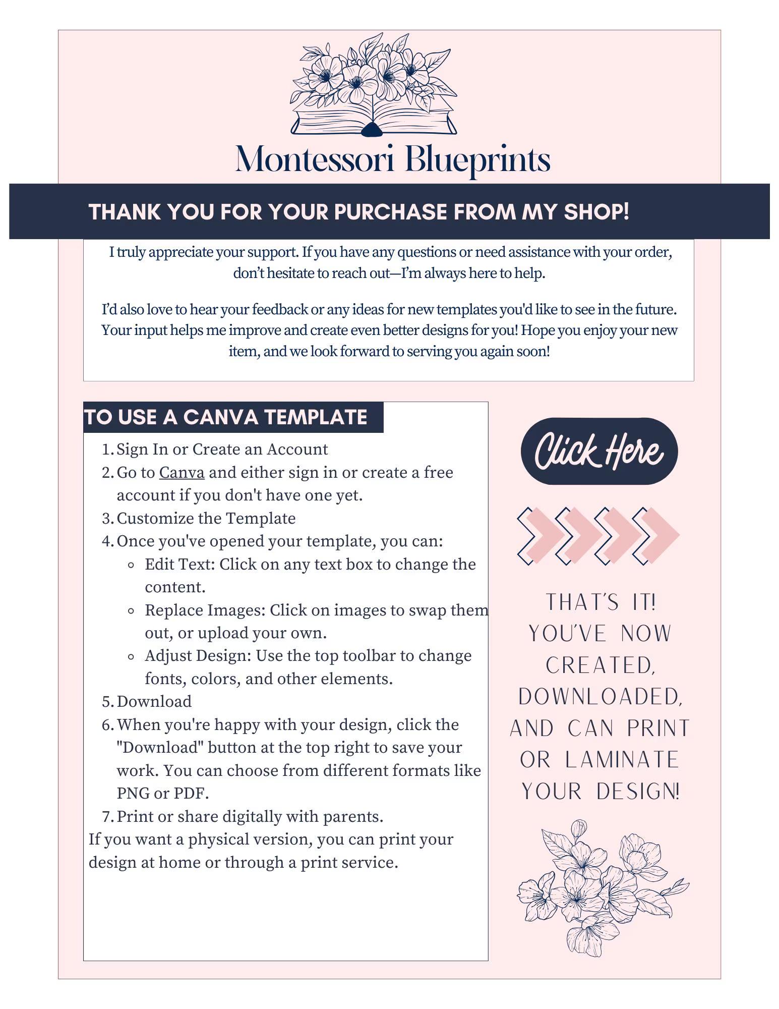 Montessori Primary Progress Report Template: Customizable Canva Design ...