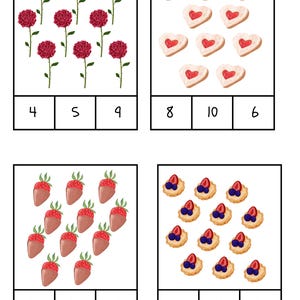 Valentine's Day Clip Counting - Etsy