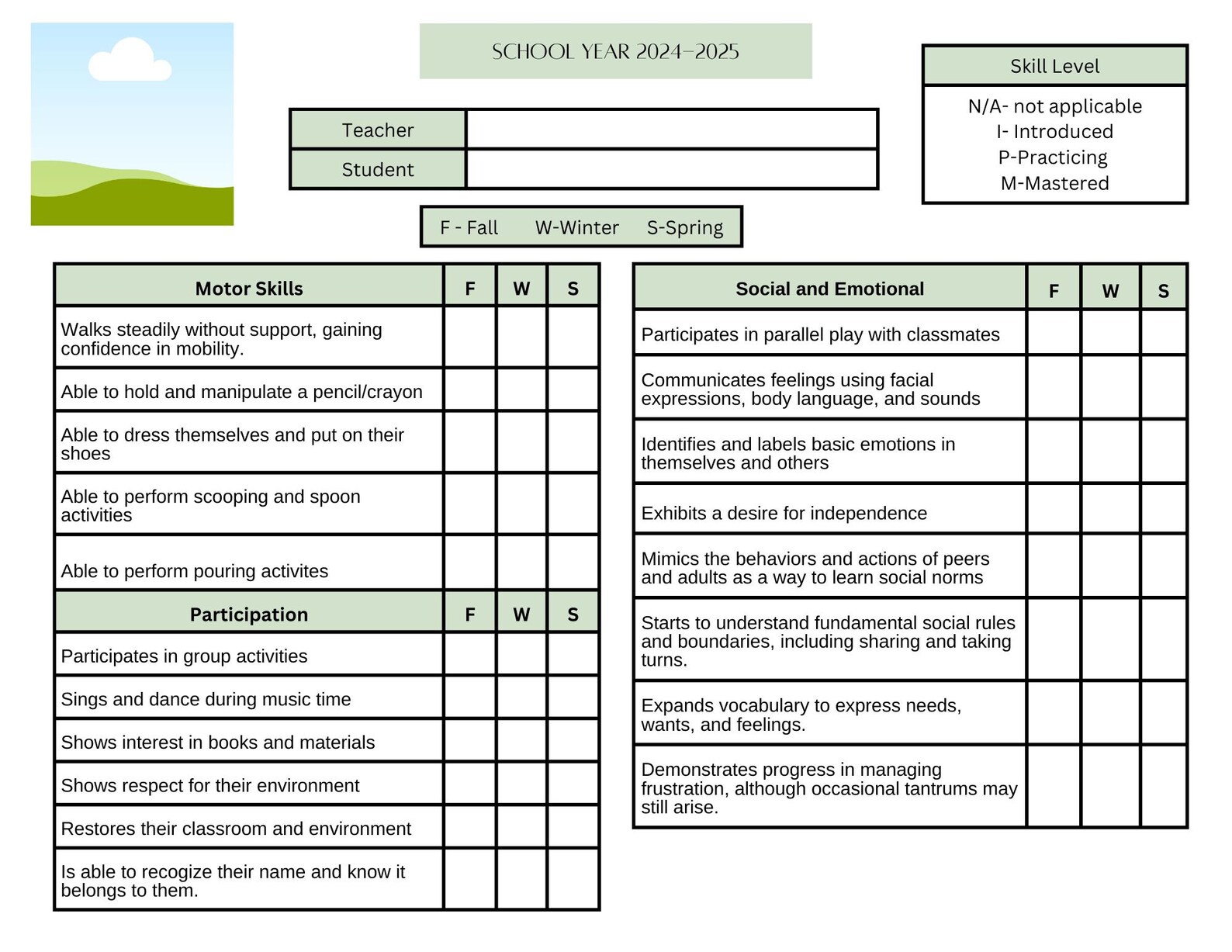 Editable Child Development Progress Report for 15-36 Months | Digital ...