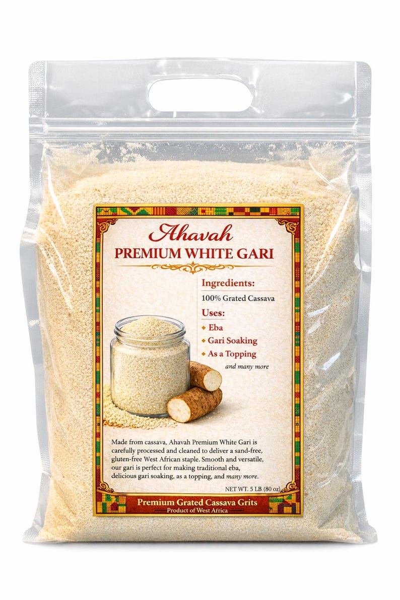 Ahavah White Gari, West African Cassava Grits - Etsy