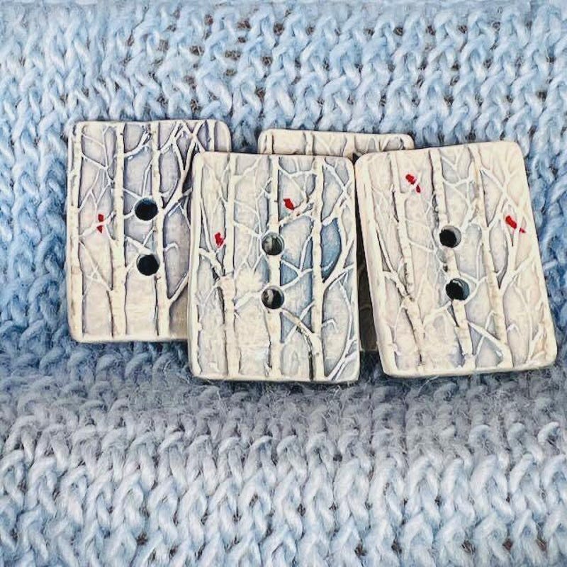 Rectangular Blue Buttons - Etsy