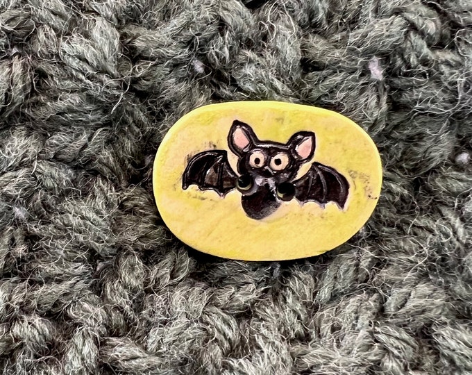 Halloween Bat Oval Button - Etsy