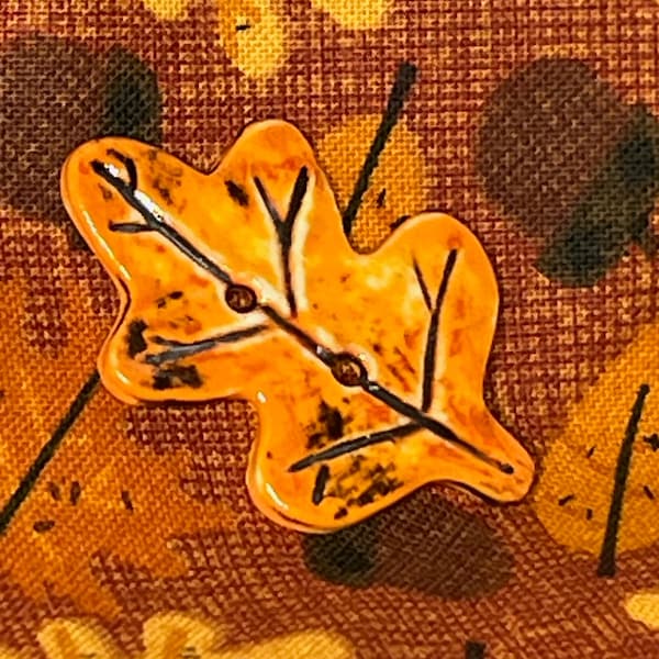 Leaf Shaped Button - Etsy