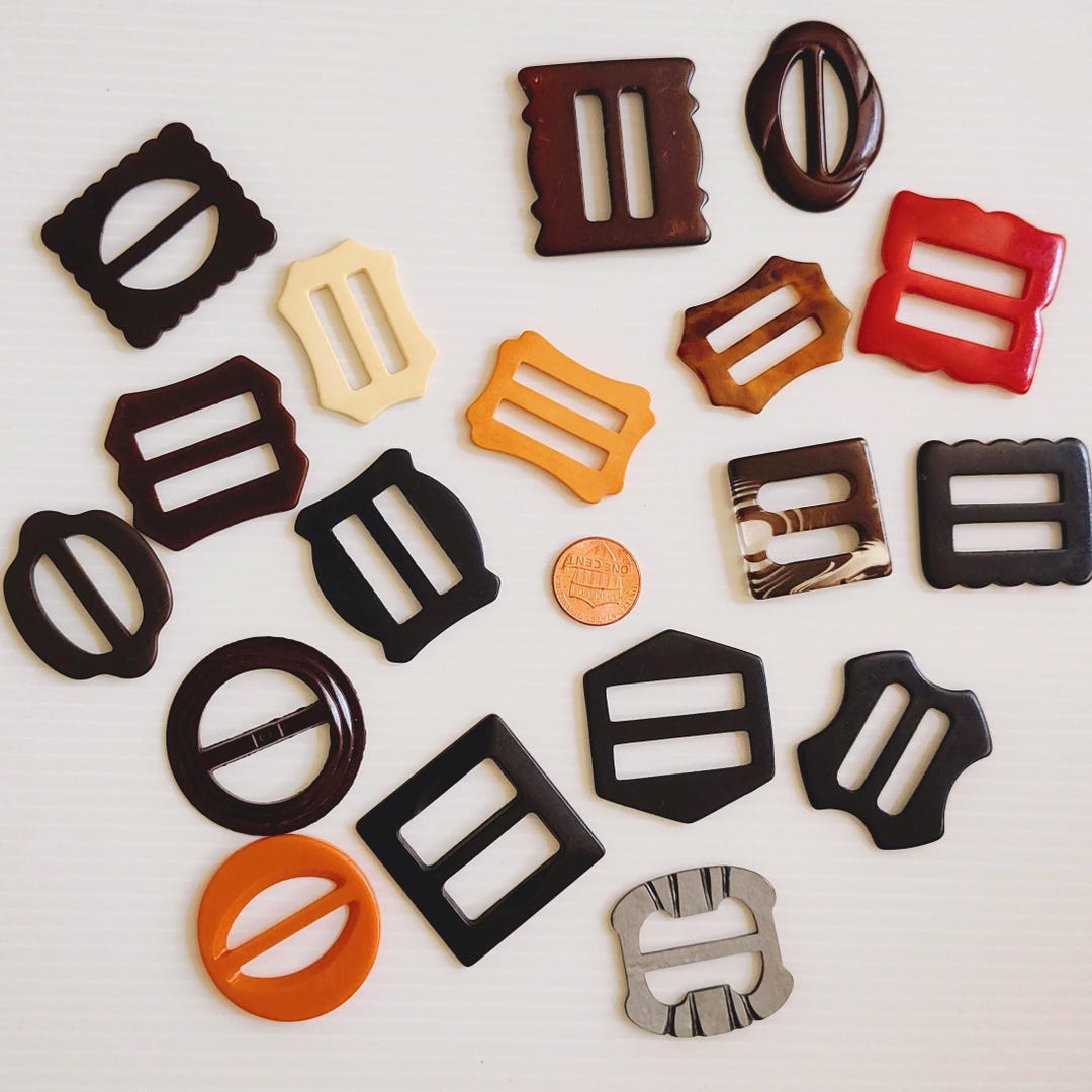 Great Group of True Vintage Belt Buckles / Slides - Various Vintage ...