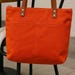 Orange Waxed Canvas Tote Bag: Handmade Leather Handle Work Bag - Etsy