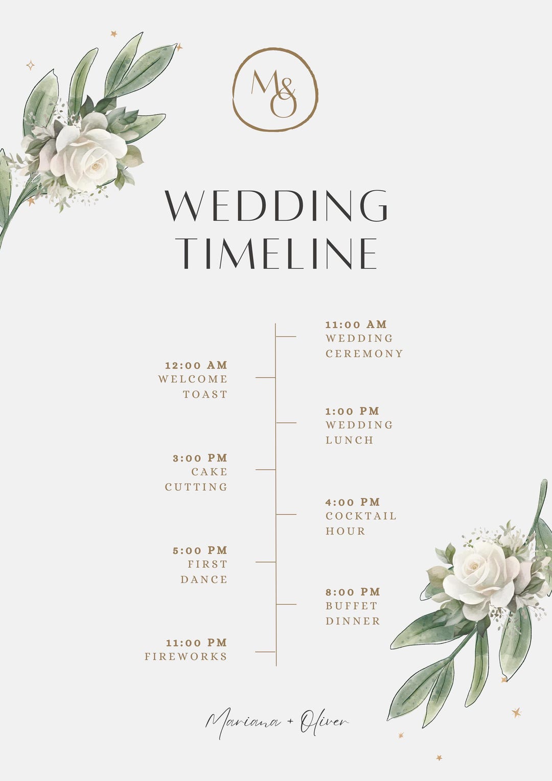 Customisable Digital Event Program Template | Personalized Wedding ...