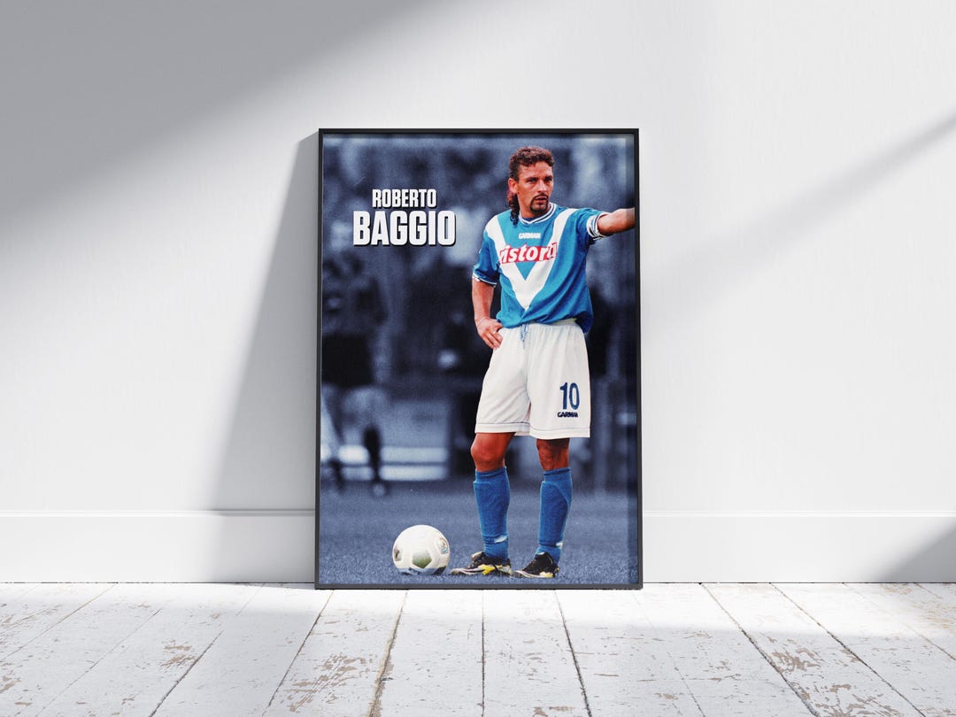 Roberto Baggio X Brescia Poster - Etsy