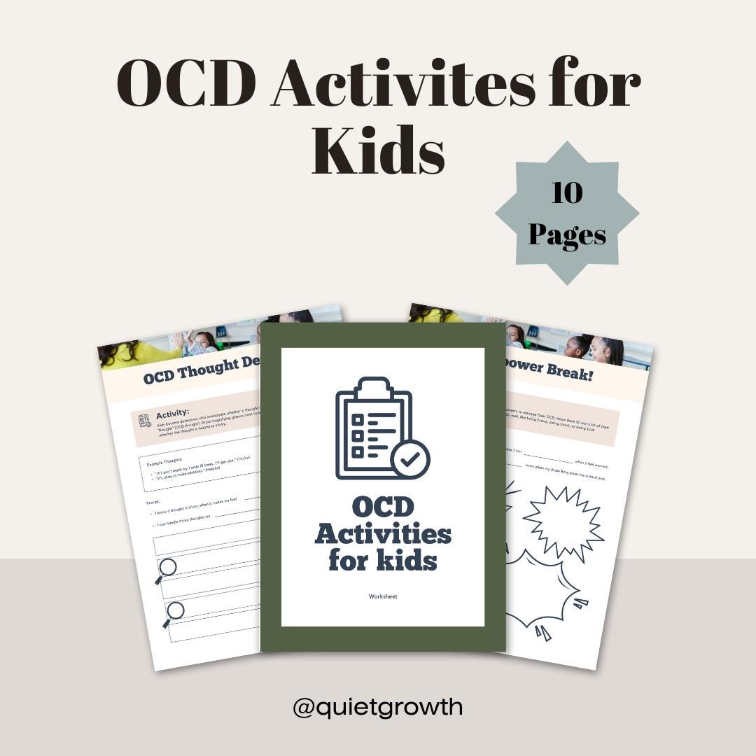 OCD Activities for Kids - Template - PDF - Printable - Instant Download ...