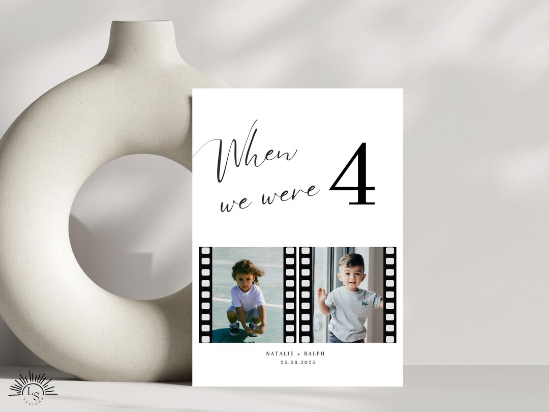 When We Were Age Photo Table Number | Childhood Ages Table Numbers ...