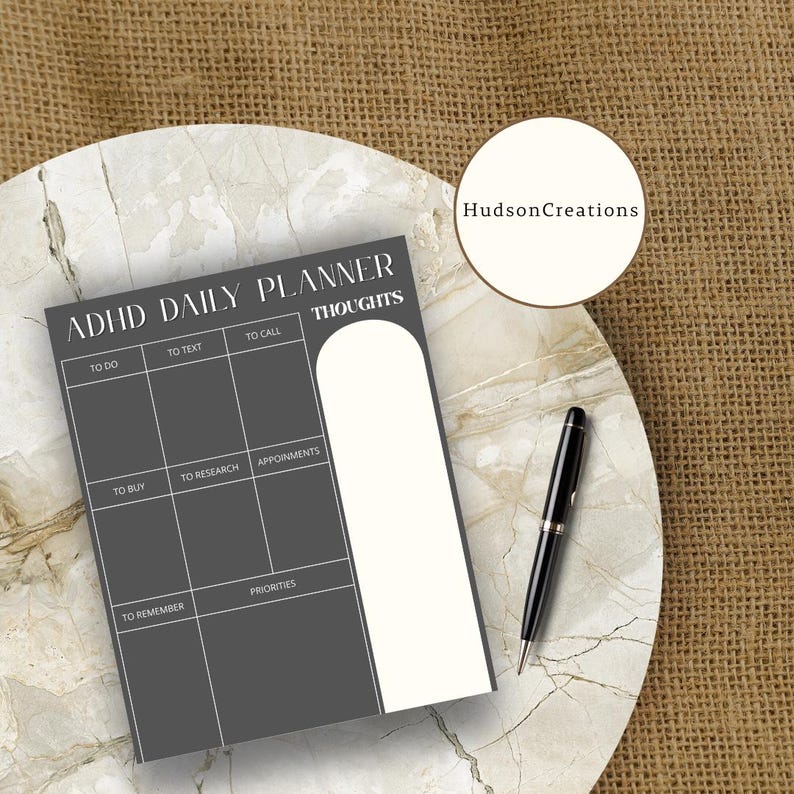 ADHD Planner, Digital Planner 2026, ADHD Daily Planner Printable To-do ...