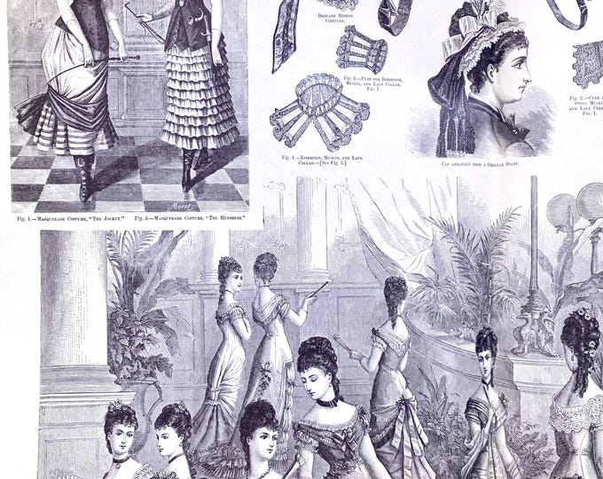 Harper’s Bazar Victorian Vintage Paper, Vintage Fashion, Art ...