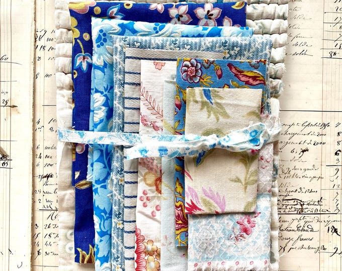 Lovely Vintage Fabric Bundle, Vintage Textile, Slow Stitch, Sewing ...