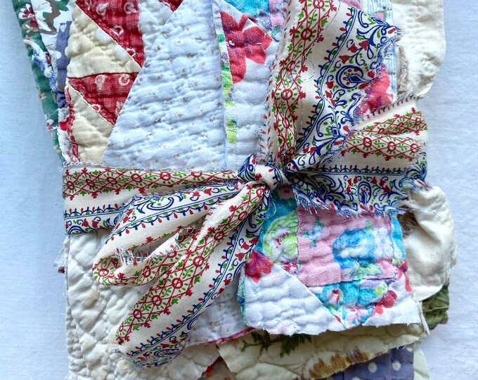 Vintage Quilt Snippet Bundle, Quilt Fabric, Floral Quilt, Scrap Quilt ...