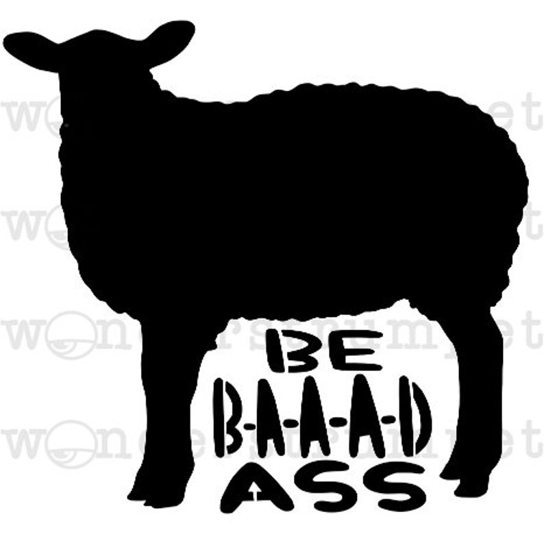 Bad Ass Sheep Stencil - Etsy