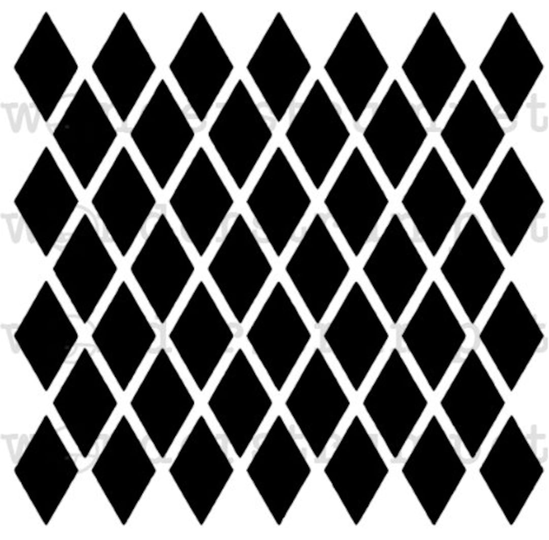 Small Diamond Grid Stencil - Etsy