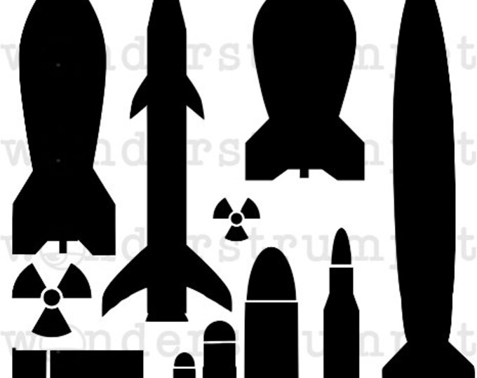 Bullets and Bombs Stencil - Etsy