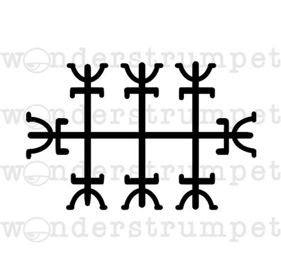 Icelandic Stave Stencil: Hagall Hinn Minni protection Against - Etsy