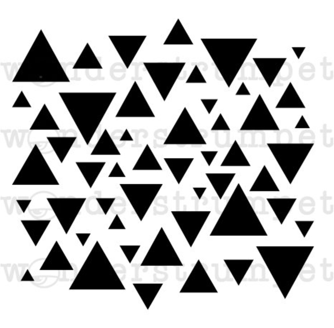Triangles Background Stencil - Etsy