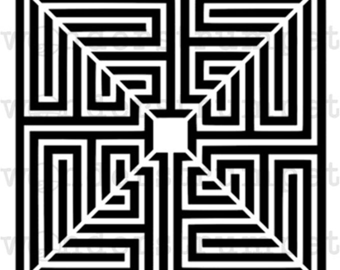 Roman Labyrinth Stencil - Etsy
